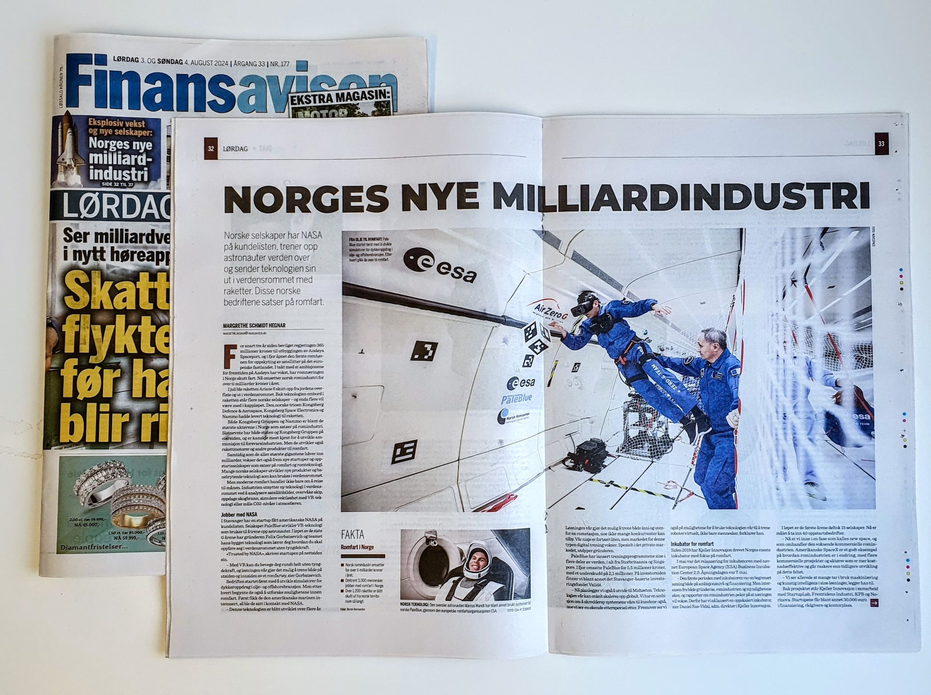 Finansavisen Features PaleBlue’s SpaceTech | PaleBlue